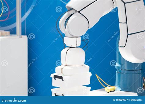 industrial pick and place robot arm stock image image of productivity
