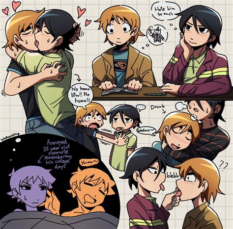 Scott Pilgrim And Wallace Wells Scott Pilgrim Drawn By Warambling Danbooru