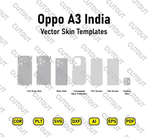 Oppo A India Vector Skin Cut Files