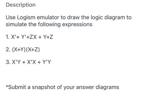 Solved Description Use Logism Emulator To Draw The Logic Chegg Com