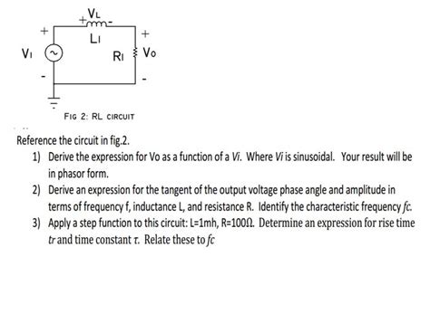 Solved Reference The Circuit In Fig Derive The Chegg