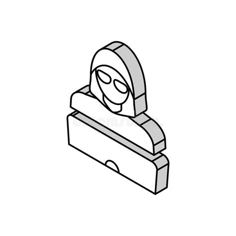 Hacker Work At Laptop Isometric Icon Vector Illustration Stock Vector Illustration Of Approved