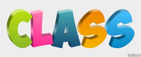 Class Text Effect And Logo Design Word