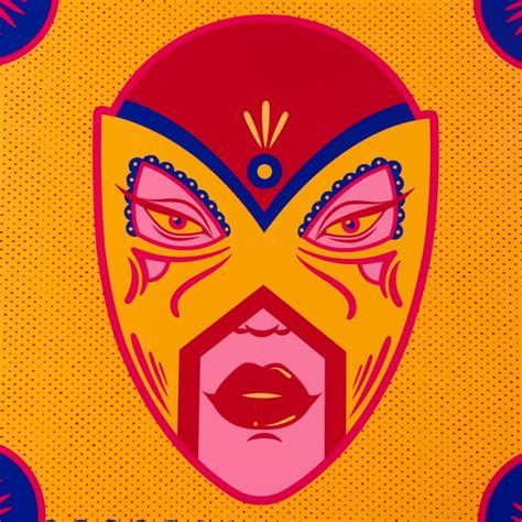 Luchadora Art Print Latina Empowerment Wall Art Colorful Mexican