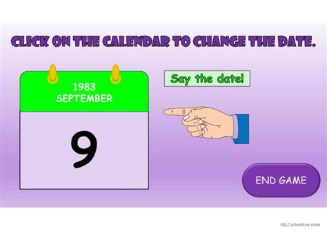 Dates Quiz English ESL Powerpoints