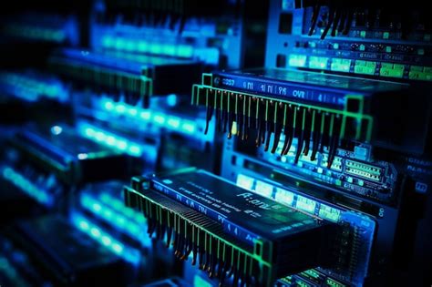 Premium Photo Close Up Of Server Network Interface Cards Nics