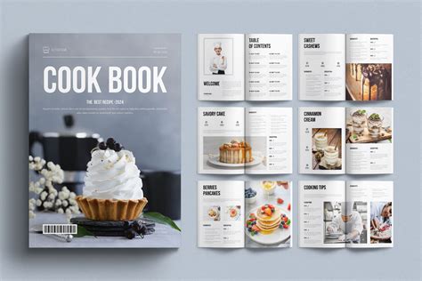 Cookbook Template Recipe Book Design By Templatesforest On Creativemarket Recipe Book Design