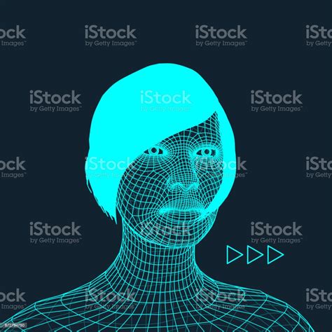 여자입니다 3 차원 격자에서 사람의 머리입니다 기하학적 얼굴 디자인입니다 다각형 덮 음 피부입니다 벡터 일러스트입니다 상징에 대한 스톡 벡터 아트 및 기타 이미지 Istock