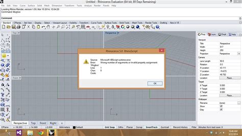 Vbscript Error While Running The Script Using A Command In Rhino 5