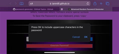 Github Ianmilliadvanced Random Password Generator Web Application Web Application To Aid In