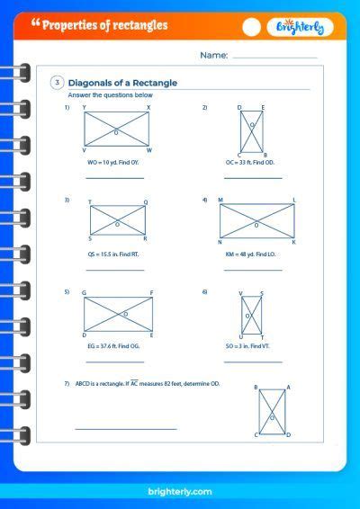 FREE Printable Properties Of Rectangles Worksheets