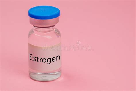 Estrogen Hormone Injection Vial For Female Hormone Therapy Stock Photo Image Of Treating