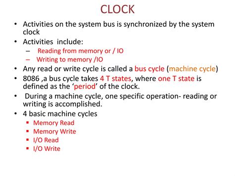 Clock 8086 Bus Cycle Pptx