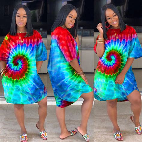 Tie Dye Dress Women Oversized Dress Perfect Booty Shaping Boutique