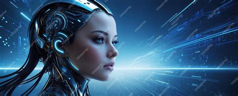 Premium Photo Fusion Of Human And Machine Technology Integrated With