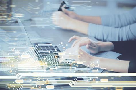 Premium Photo Multi Exposure Of Woman Hands Working On Computer And