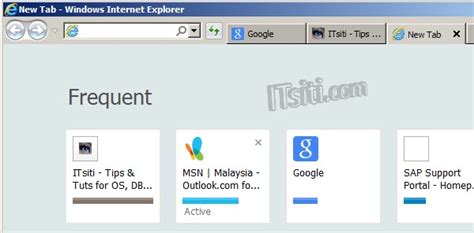 Disable Internet Explorer New Tab