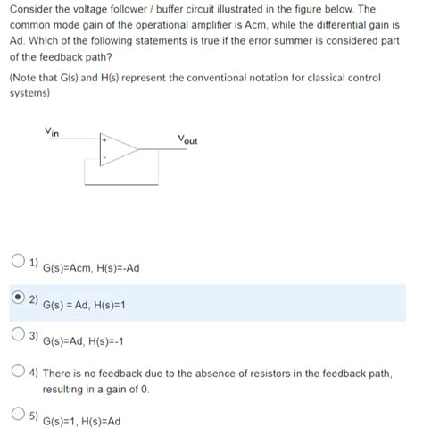 answered consider the voltage follower buffer… bartleby