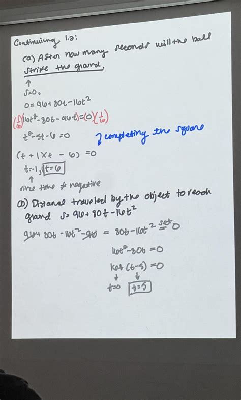 Hs Algebra Help Calculating Distance Travelled By Object To Reach