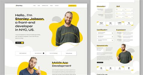 Шаблон персонального сайта Stanley Веб сайты Наборы Ux и Ui Включая спокойный и онлайн