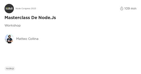 Masterclass De Nodejs