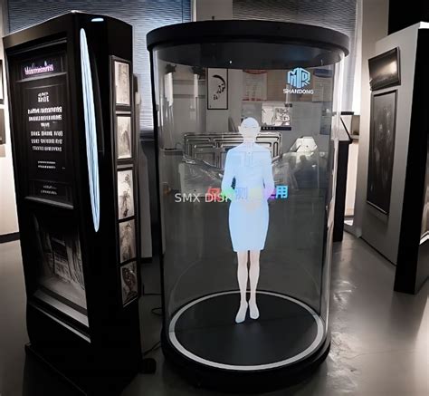 3d Holo Tube Human Size 75inch Ai Virtual Assistant Holographic