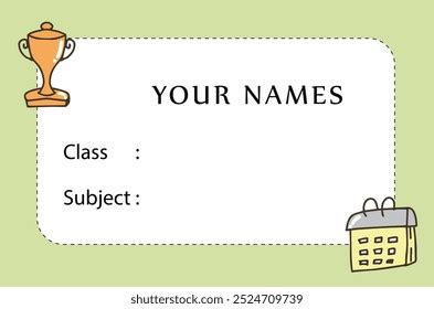 Notebook Labels Vector Template Design Babe Stock Vector Royalty Free Shutterstock