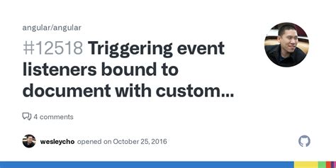 Triggering Event Listeners Bound To Document With Custom Events In Tests · Issue 12518