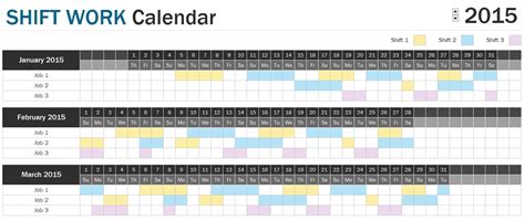 Free Shift Schedule Planner Template