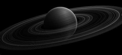 고리가 있는 추상 행성 토성 태양계 개념 천문학 온라인 웨비나 또는 컨퍼런스를 위한 과학 프레젠테이션 배경 검은 우주 공간 벡터 0명에 대한 스톡 벡터 아트 및 기타 이미지