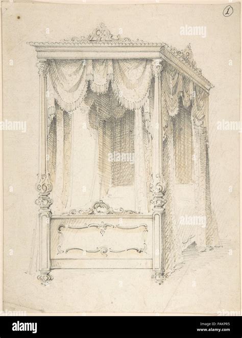 Design For Bed With A Canopy Artist Charles Hindley And Sons British