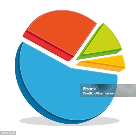 다채로운 원형 차트입니다 플랫 디자인 손으로 그린 벡터 아이콘 그림입니다 3차원 형태에 대한 스톡 벡터 아트 및 기타 이미지 3차원 형태 차트 퍼센트 기호 Istock