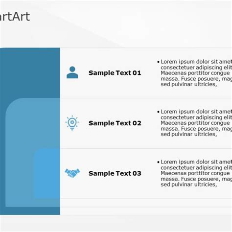 SmartArt List Segment 3 Steps