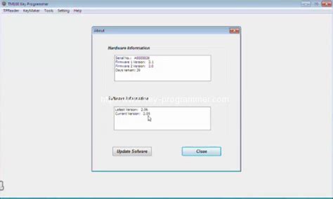 how to solve tm100 key programmer cannot start eror