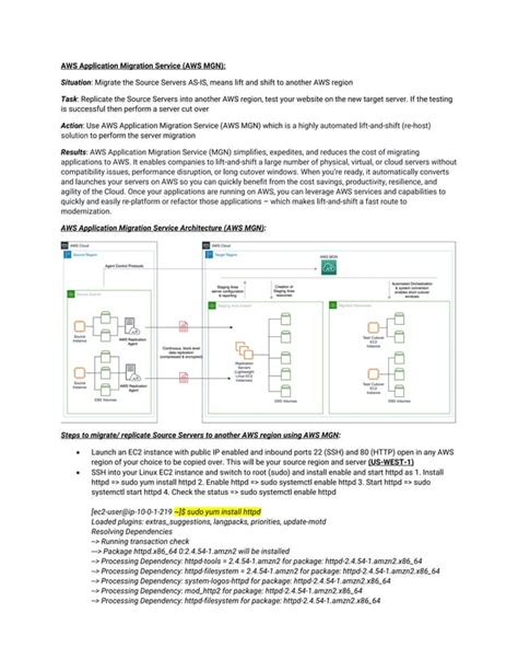 Migrate Servers To Aws Region Using Aws Mgn 40 Pdf