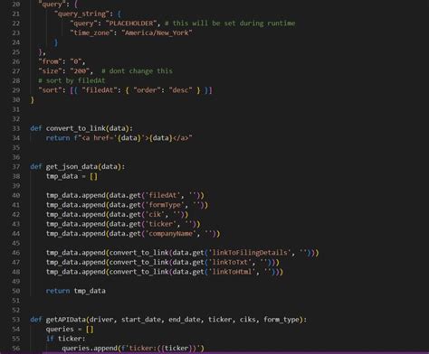SEC Filings API Data Fetching With Python Selenium Requests
