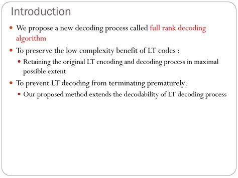Ppt Lt Codes Decoding Design And Analysis Powerpoint Presentation