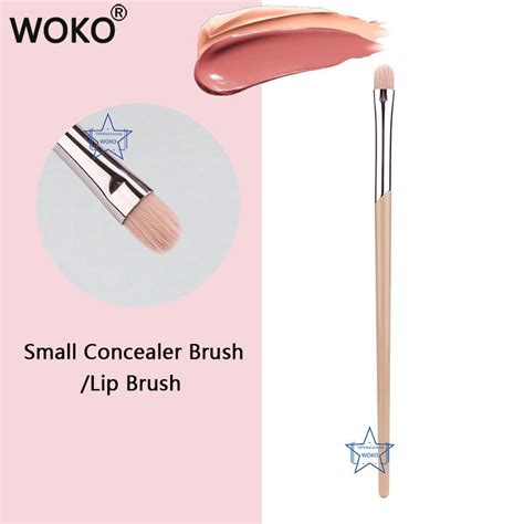 작은 컨실러 브러쉬 메이크업 브러쉬 핑크 플랫 컨실러 브러쉬 립 브러쉬 아이 컨실러 블렌딩 브러쉬 패셔너블한 스타일