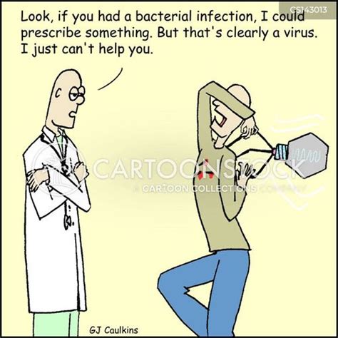 Bacterial Infection Cartoon