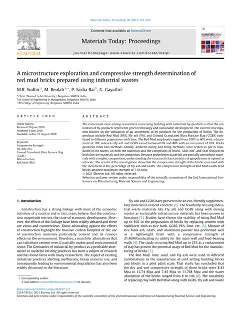 Pdf A Microstructure Exploration And Compressive Strength