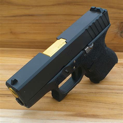 Glock 26 Pattern Slide Style 3 Complete Assembly With Gold Tin Barrel Kineti Tech