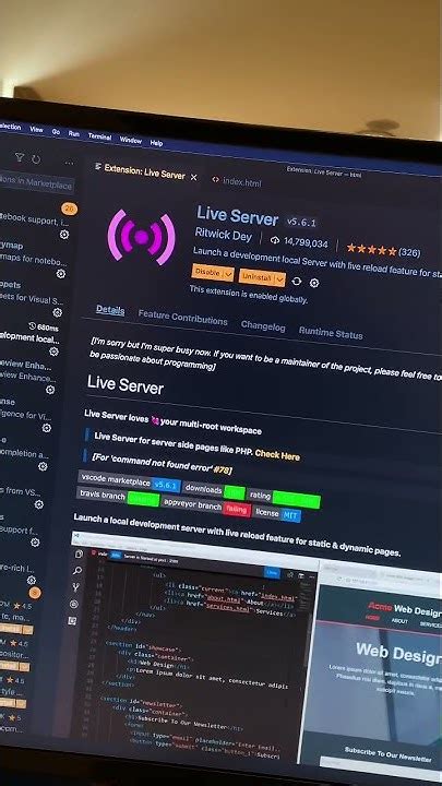 Vs Code Live Server Extension Shorts Youtube