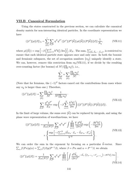 Viib Canonical Formulation