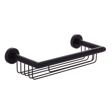 Nimbus Matt Black Shower Basket Genwec