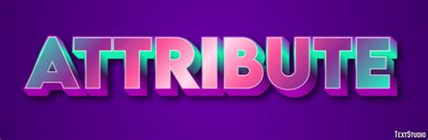 Attribute Text Effect And Logo Design Word
