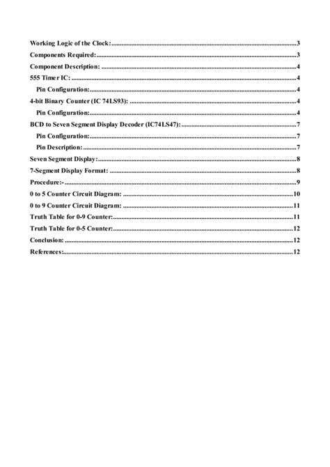 Digital Clock Using Logic Gates Docx