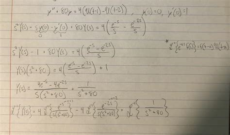 [differential Equations] Laplace Transform R Homeworkhelp