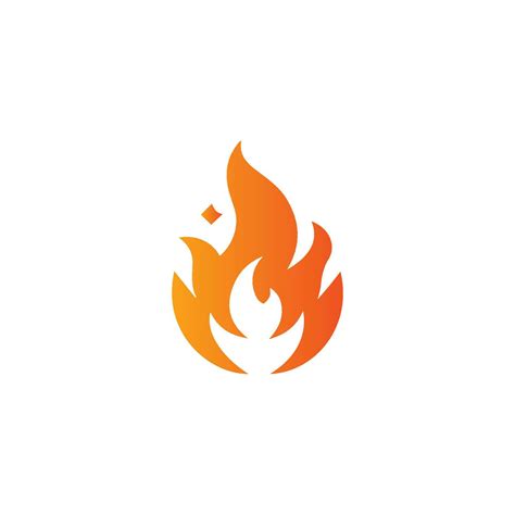 fire burning isolated symbol simple graphic illustration colored