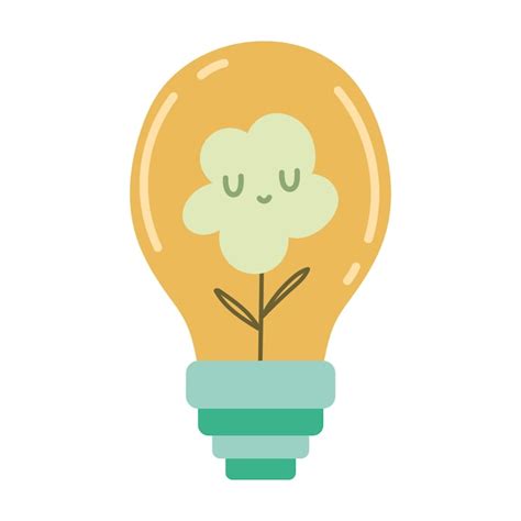 Premium Vector Energy Bulb Ecological Sustainability Icon Isolated