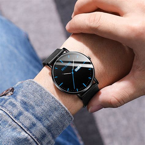 Badu Bg Мъжки часовник със светещи стрелки и кръгъл циферблат Badu Bg